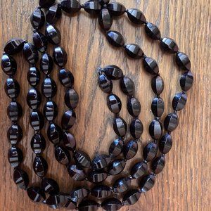 Jewelry | Vintage Jet Black Faucet Bead Necklace Circa 195s | Poshmark